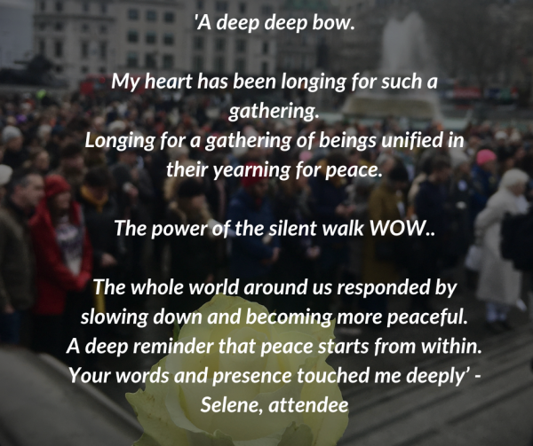 Peace is Every Step: hundreds join silent walk in central London (part ...